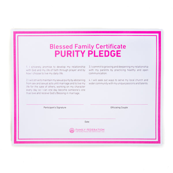 Purity Pledge Notepad (English and Spanish available) – FAMILY FED STORE
